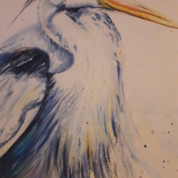 Wall Decor | Artist D Pinto Heron Bird Artwork | Poshmark